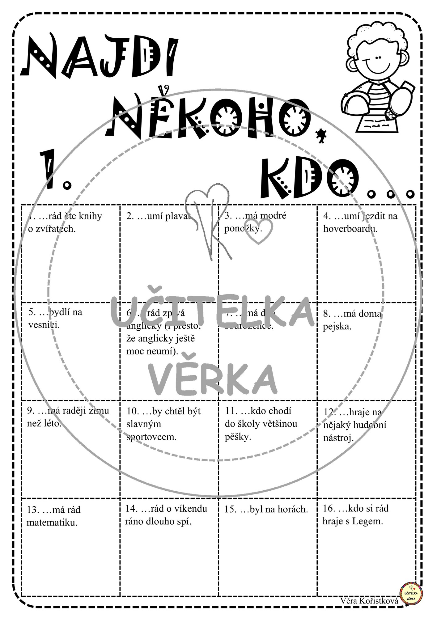 NAJDI NĚKOHO, KDO... - Český jazyk - čtení | UčiteléUčitelům.cz
